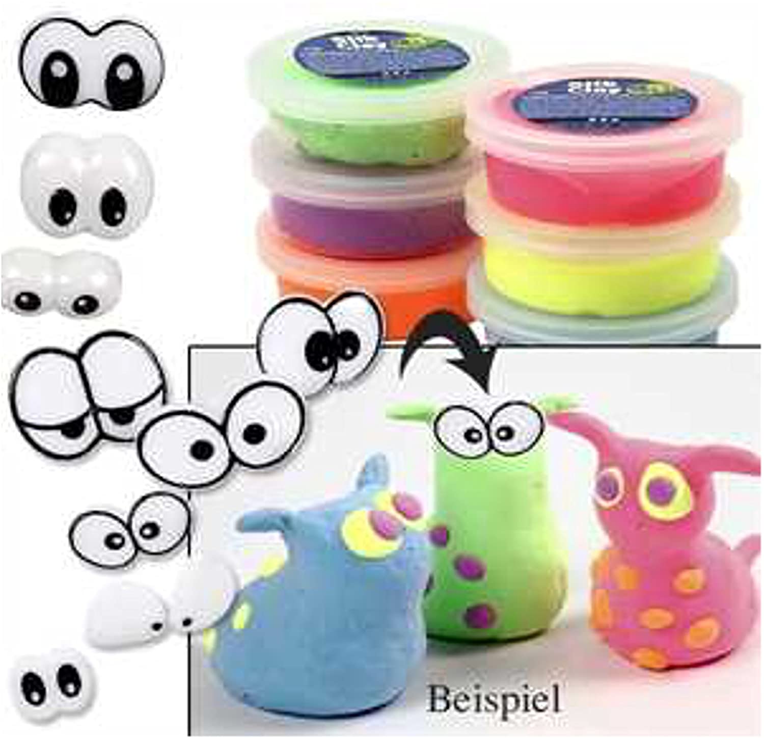 riesenset 6 Cans Á 14 Size Silk Clay Neon Colour + Accessory ...