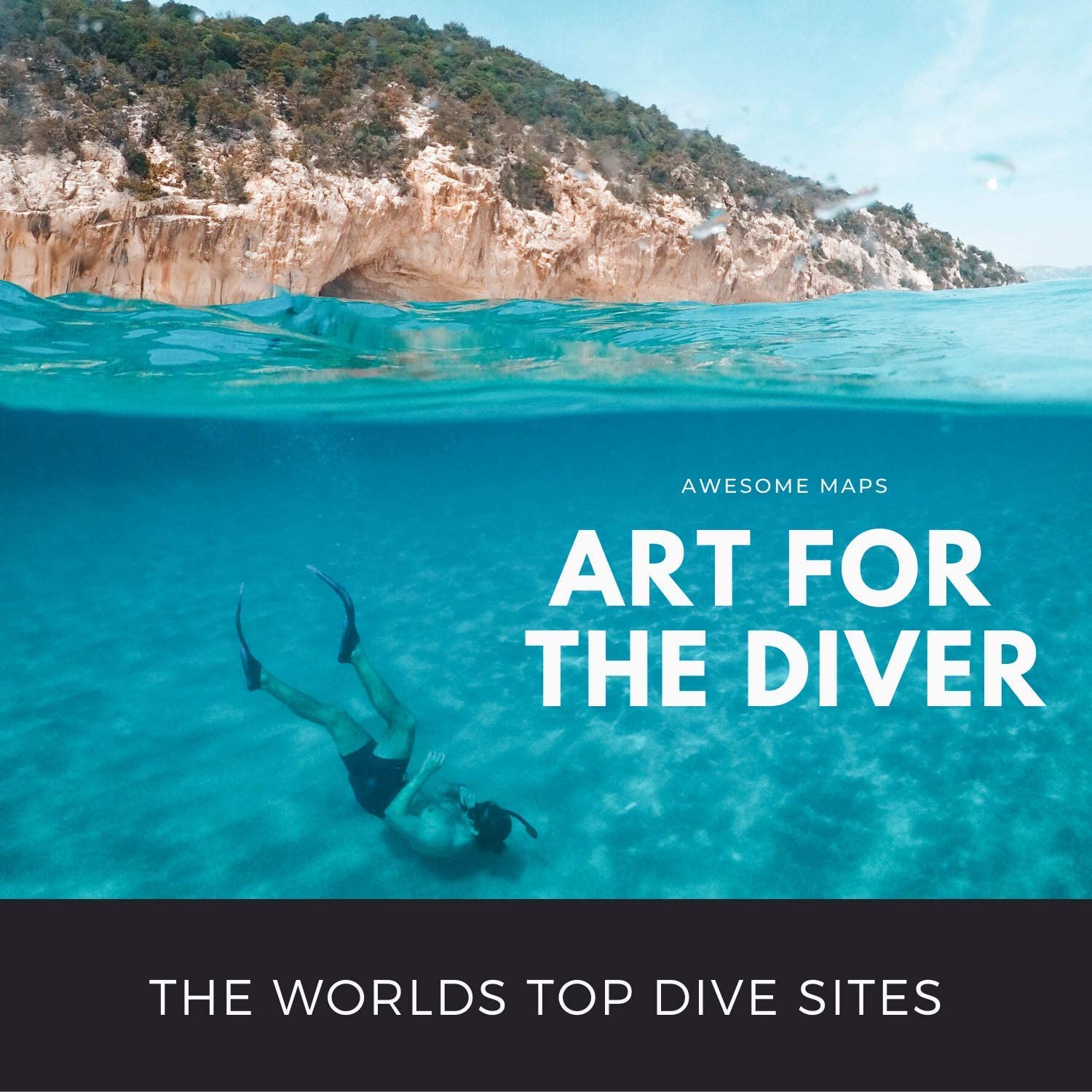 Dive Map by Awesome Maps – Illustrated World Map for Diving Fans ...