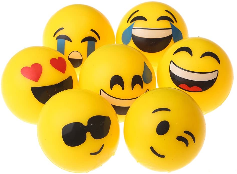 Beyond Dreams® 12 Bouncy Ball for Kids with LED | Funny Smiling Faces ...