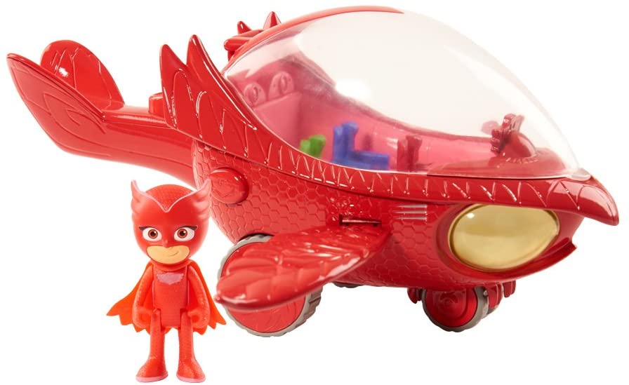 PJ Masks 24622 Owlette Deluxe Owl Glider & Owlette Figure, Red – TopToy