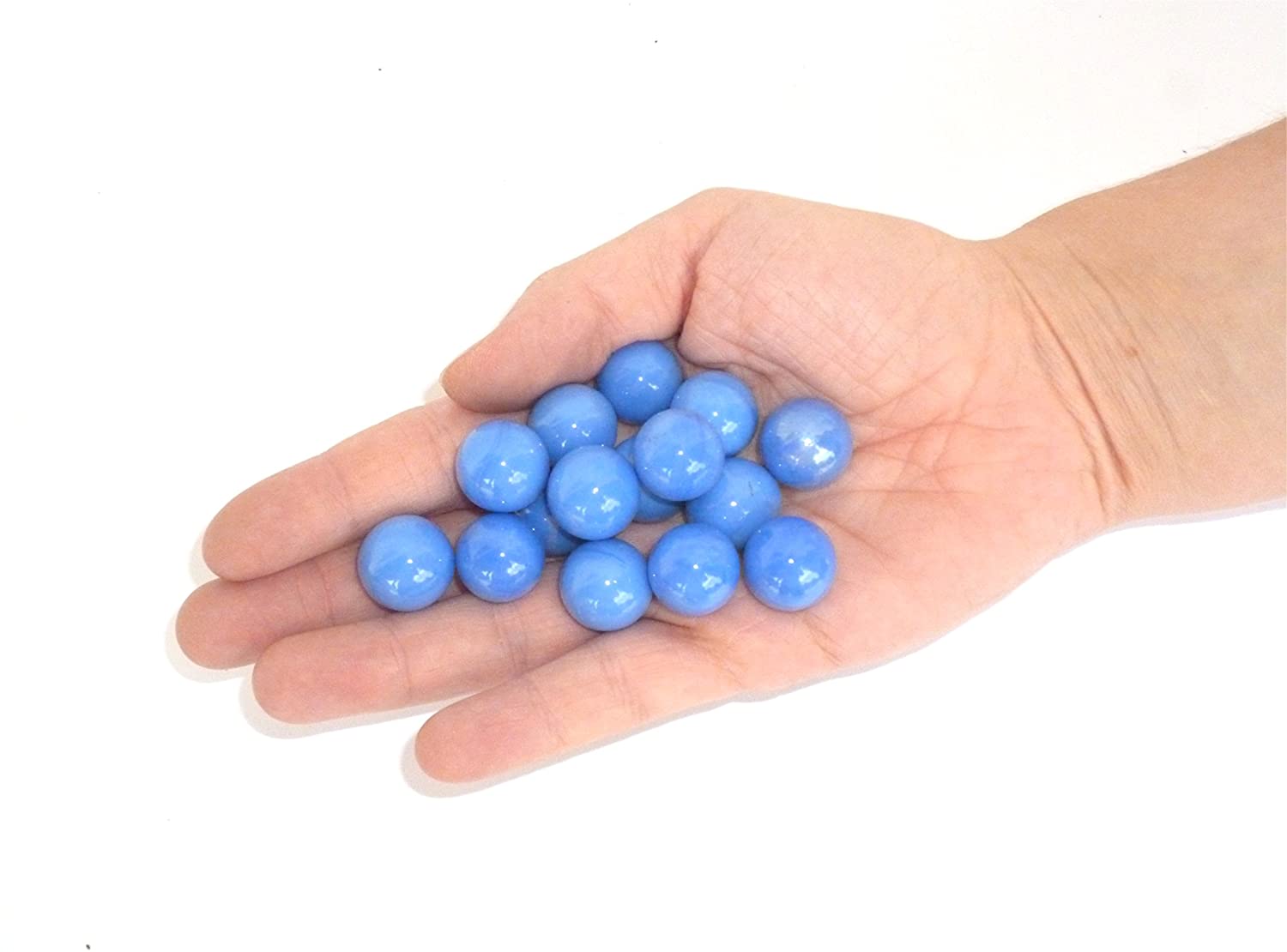 Marbles Blue Set of 15 Marble Game, 15 mm Play Ball for Marble Run ...