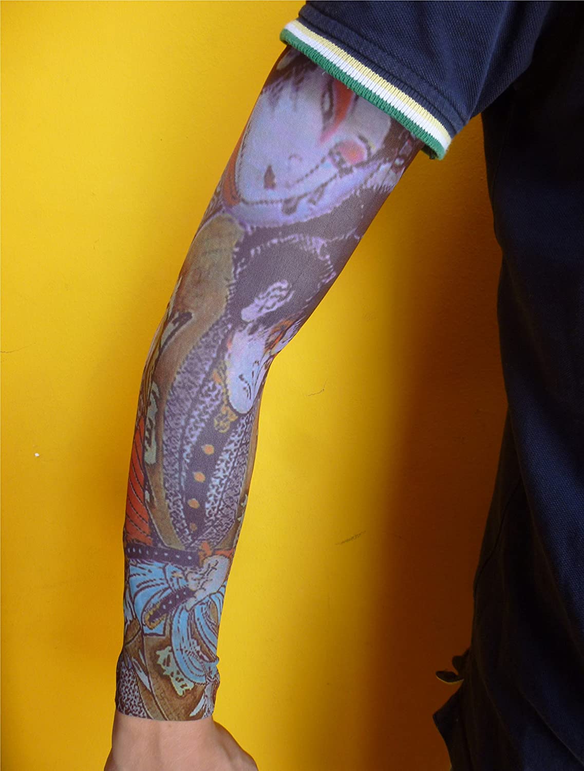 Tattoo Sleeves Blue/Purple – Cool Sleeve Tattoo for Pull-On Tattoo ...