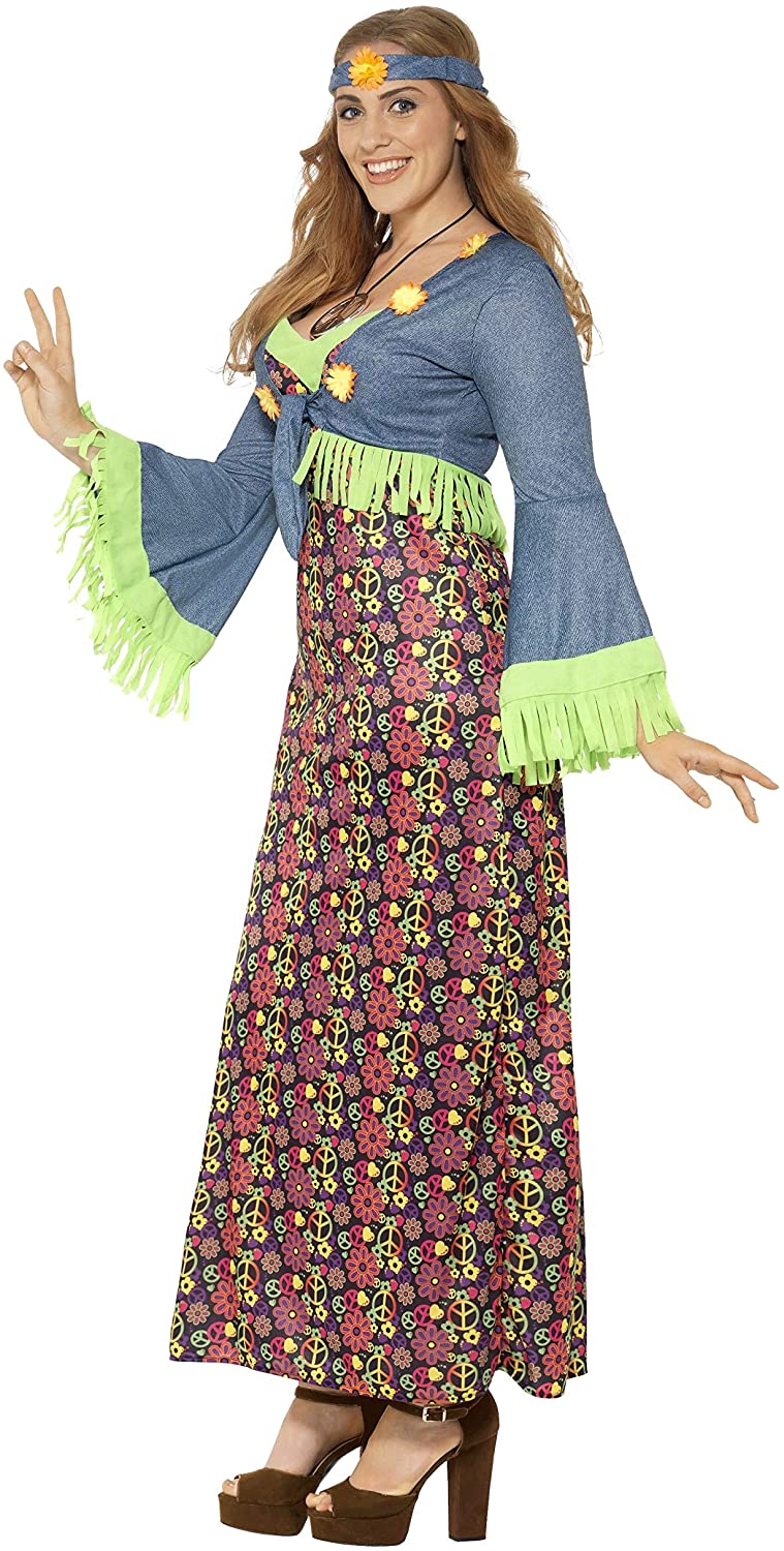 Smiffys 26532x1 Female Curves Hippie Costume X Large Toptoy
