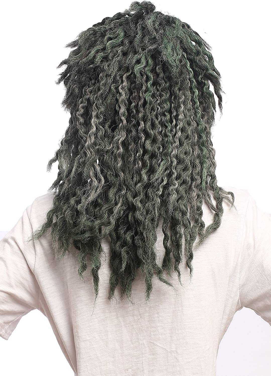 WIG ME UP – 90889 Lady Man Party Wig Halloween Grey Green Aquarius ...
