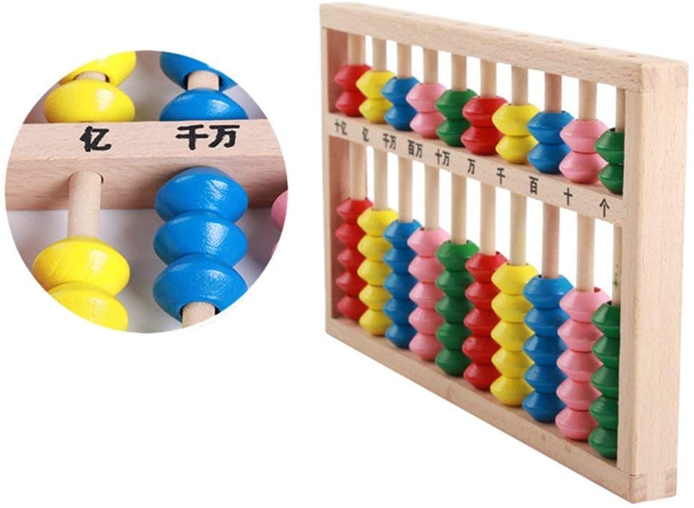 TININNA Chinese Colorful Beads Wooden Abacus Soroban Childs Mathematics ...