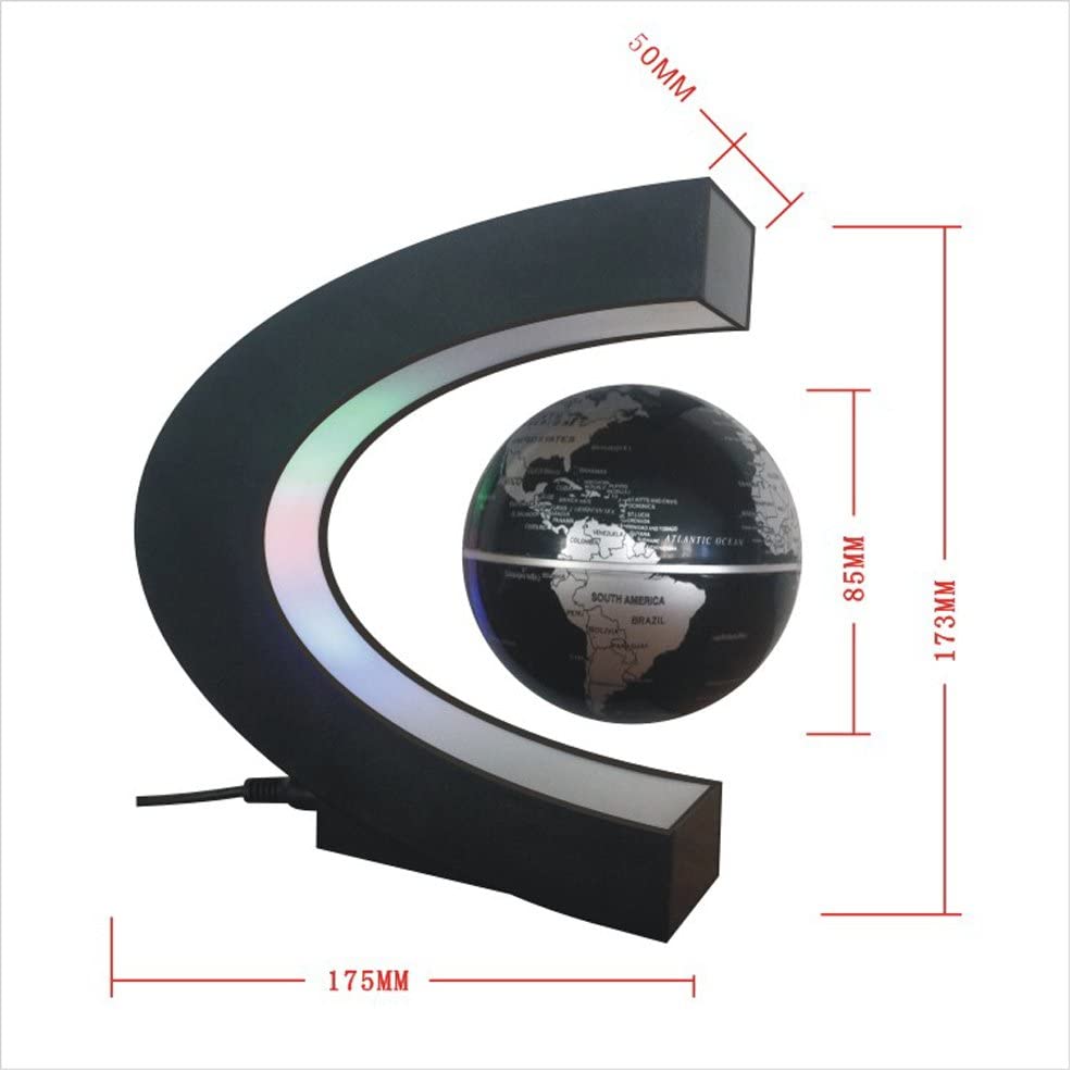 Joso Floating Globe With LED Lights, Globe 360° C Shape Magnetic ...