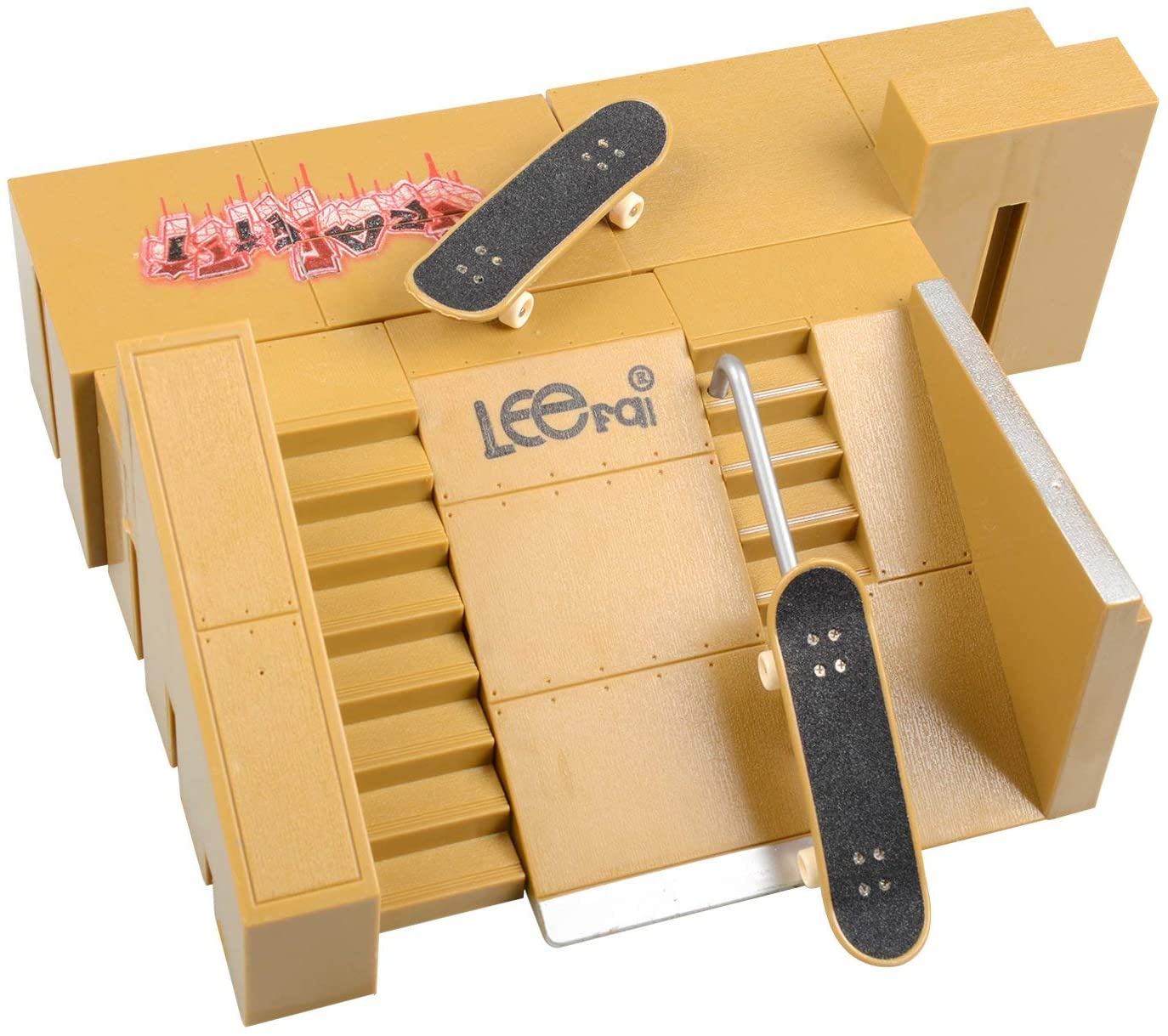 Wayin Skate Park Kit Ramp Parts Fingerboard Mini Finger Skateboard ...