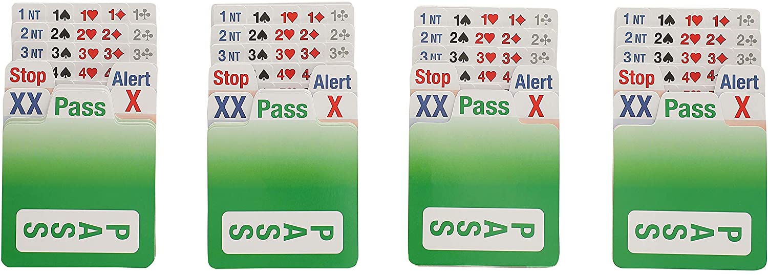 Bridge Partner Replacement bidding cards – plastic lacquered – TopToy