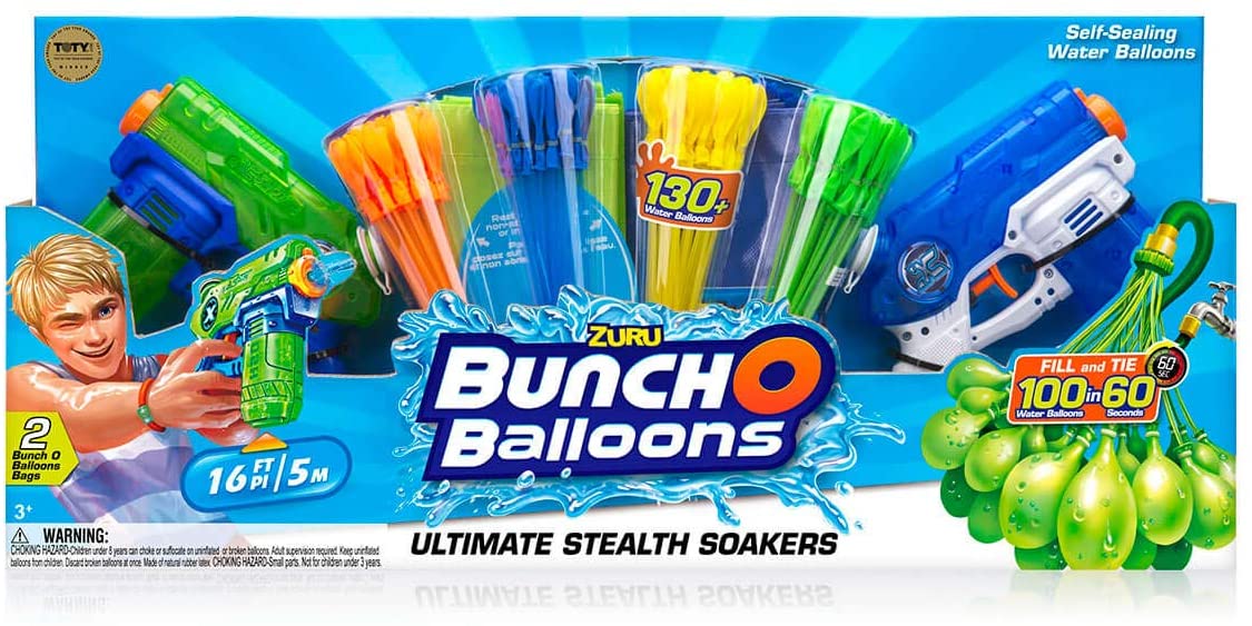 ZURU Official Bunch O Balloons Pack and Blasters – 130 Balloons – TopToy