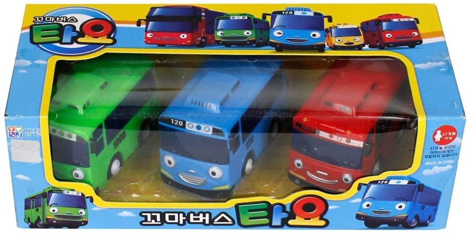 Tayo The Little Bus 3 Piece Toy Set with Wind-up Action (Rogi, Tayo ...