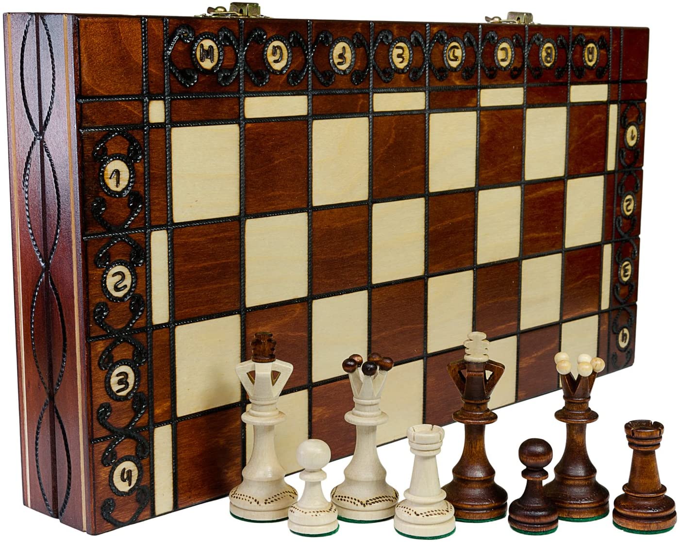 SENATOR – Large 40cm / 16in Handcrafted Classic Wooden Chess Set – TopToy