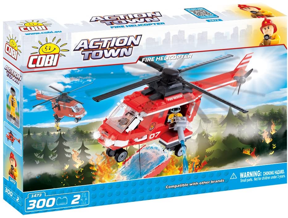COBI 1473 Fire Helicopter Building Block – TopToy