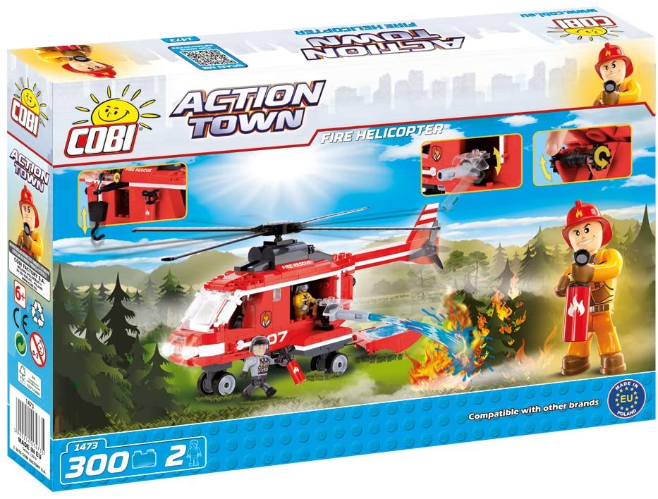 COBI 1473 Fire Helicopter Building Block – TopToy