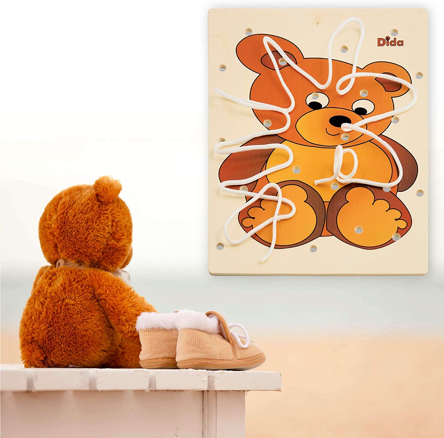 Dida – Montessori Lacing Toy – Teddy Bear – TopToy