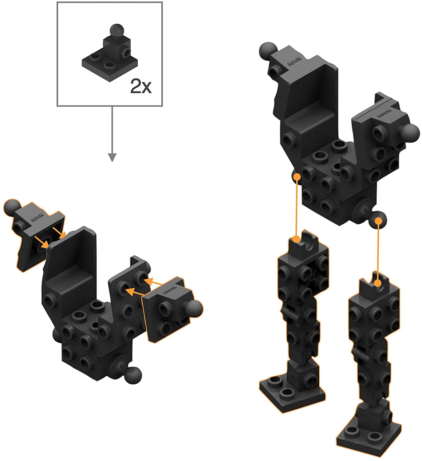 MECHA FRAME Frame Pack MF5 Mech Base Kit Building Toy Build Robot – TopToy