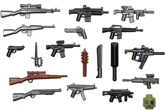 BrickArms Zombie Defense Pack 2016, Pistol Set Custom Weapons for LEGO ...