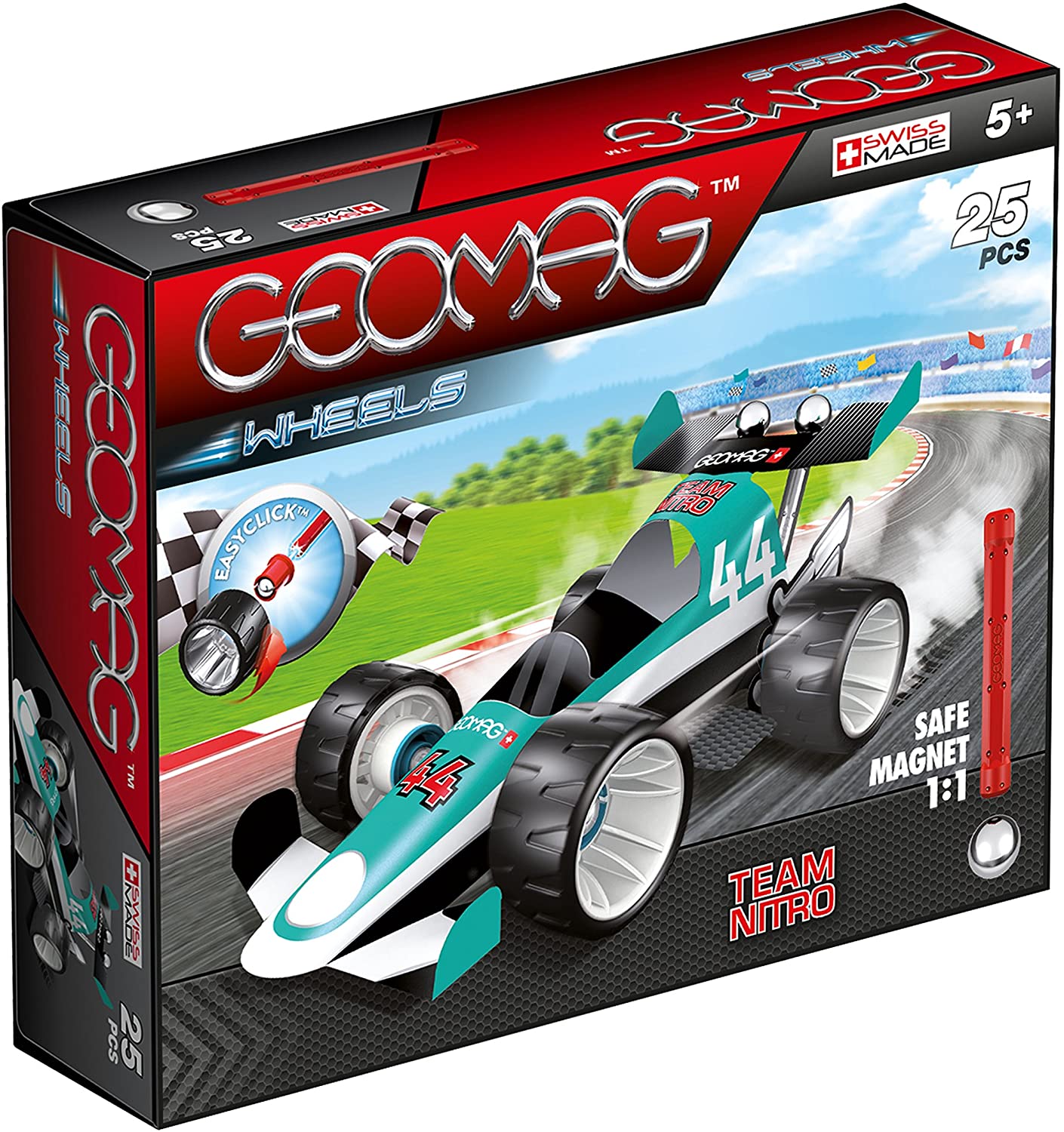 Geomag- Wheels, Green, 25 Pieces, PF.590.711.00 – TopToy