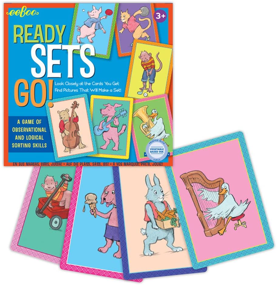 eeBoo Ready Sets Go! Logical Sorting Skills Card Game – TopToy