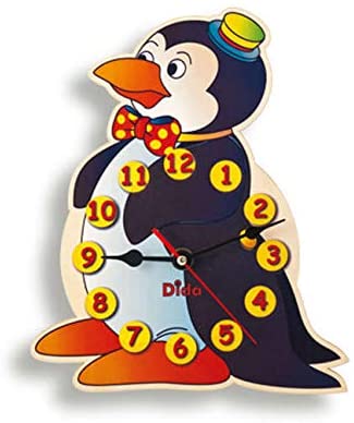 Dida – Clock Penguin. Wall Clock in wood to furnish the room of ...