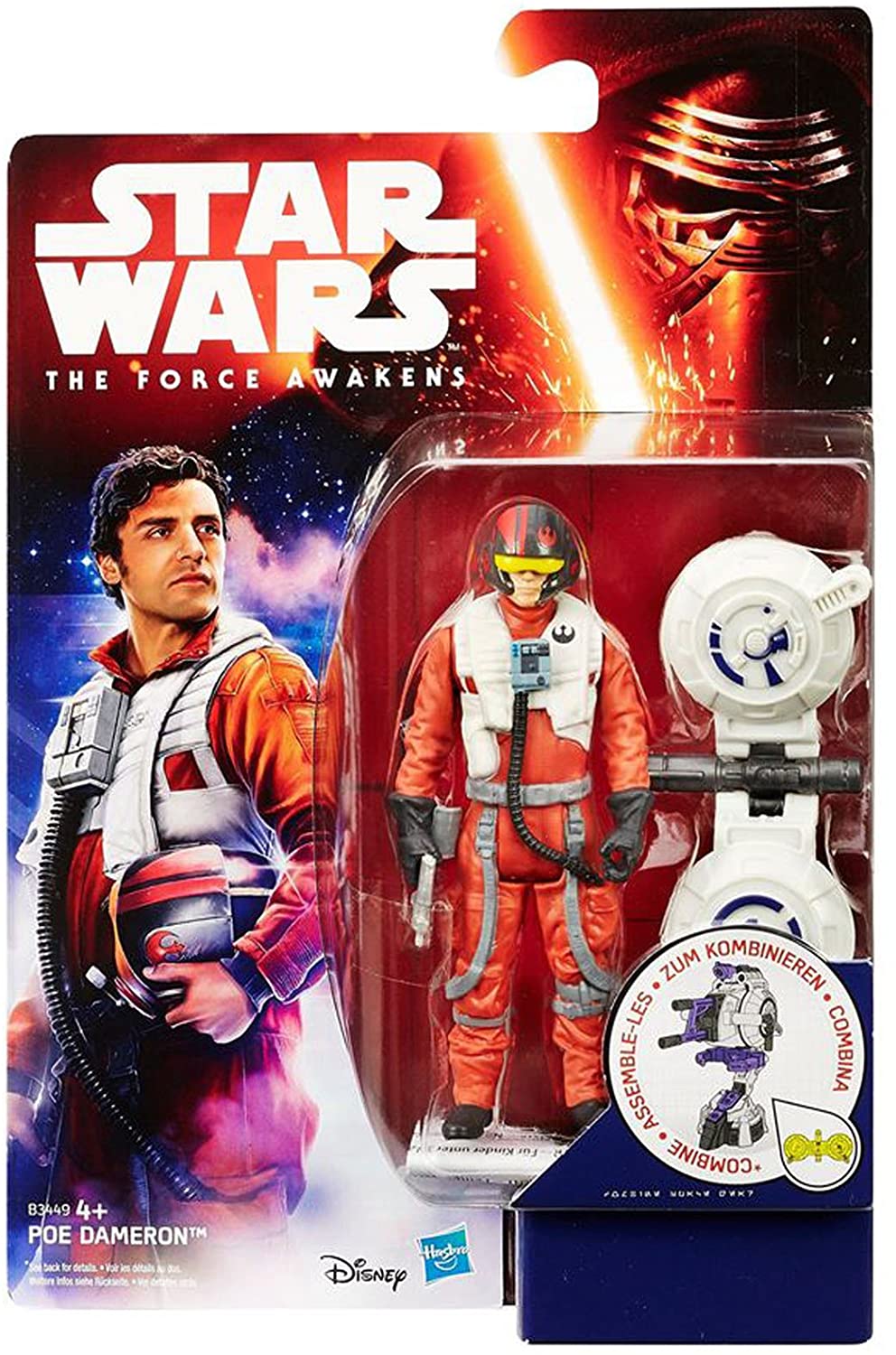 Licensed Disney Star Wars The Force Awakens 3.75″ Poe Dameron Action ...