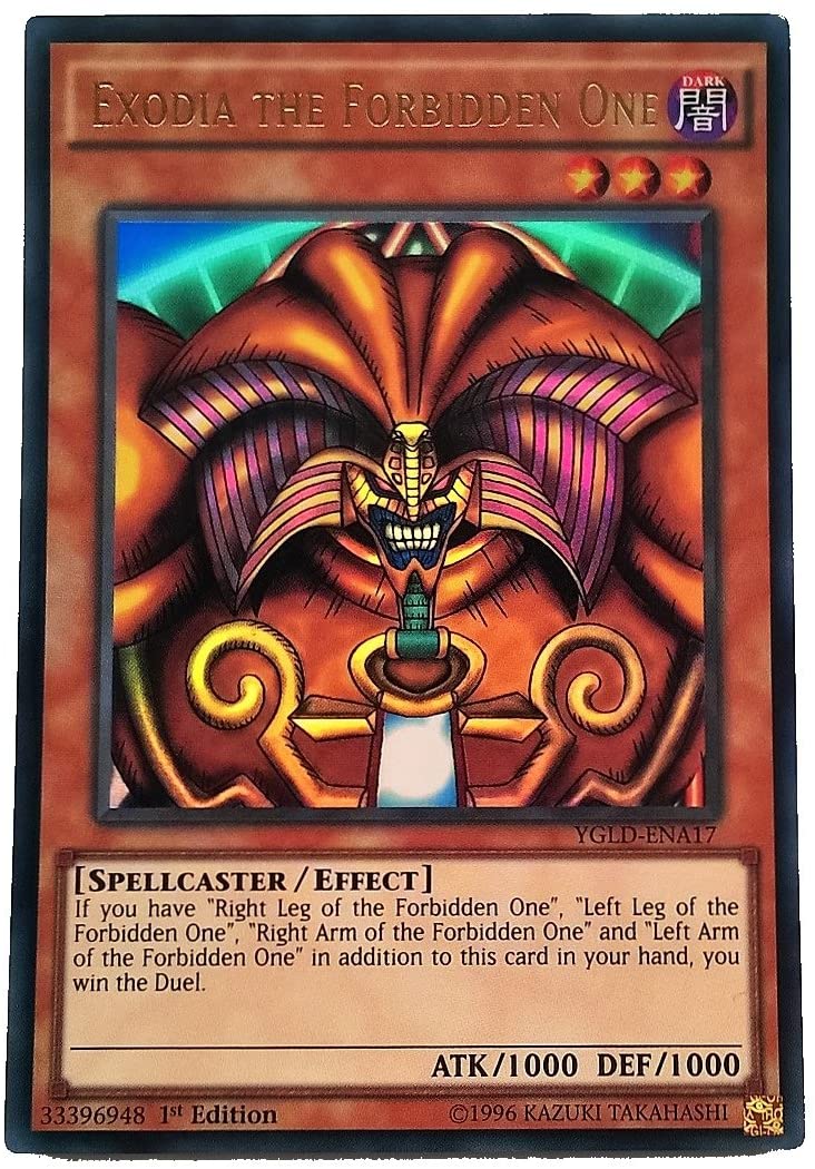 Yu Gi Oh Exodia The Forbidden One Complete Five Card Set TopToy