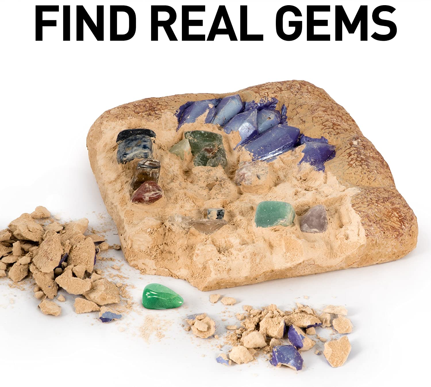 National Geographic Mega Gemstone Dig Kit – Dig Up 15 Real Gems with ...