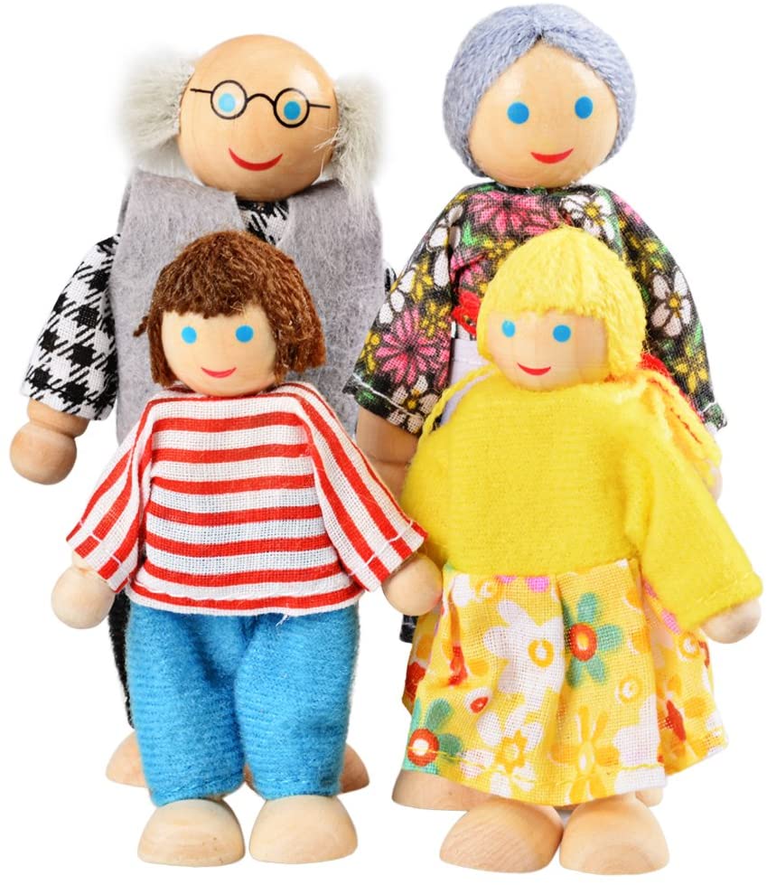 Arshiner Kids Baby Doll Toys for Girls Happy Doll Family of 7 People ...