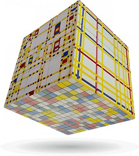 V-Cube VCB-3-MONDRIAN 3 x 3 x 3 Mondrian Themed Rotational Speed Cube ...