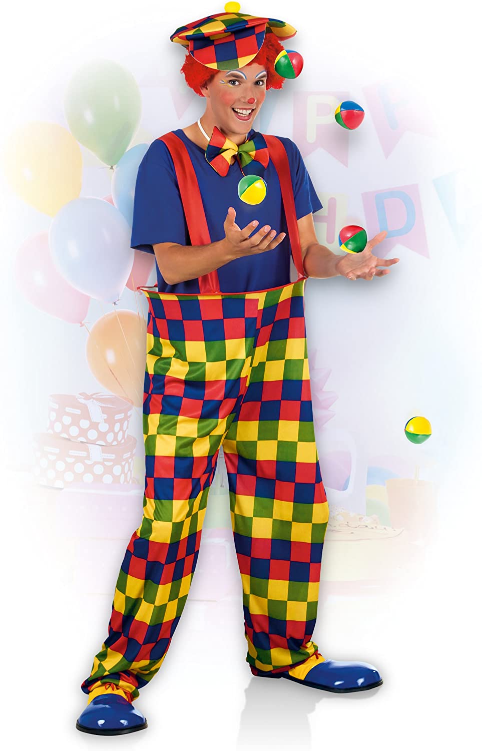 Colourful clown costume for men – TopToy