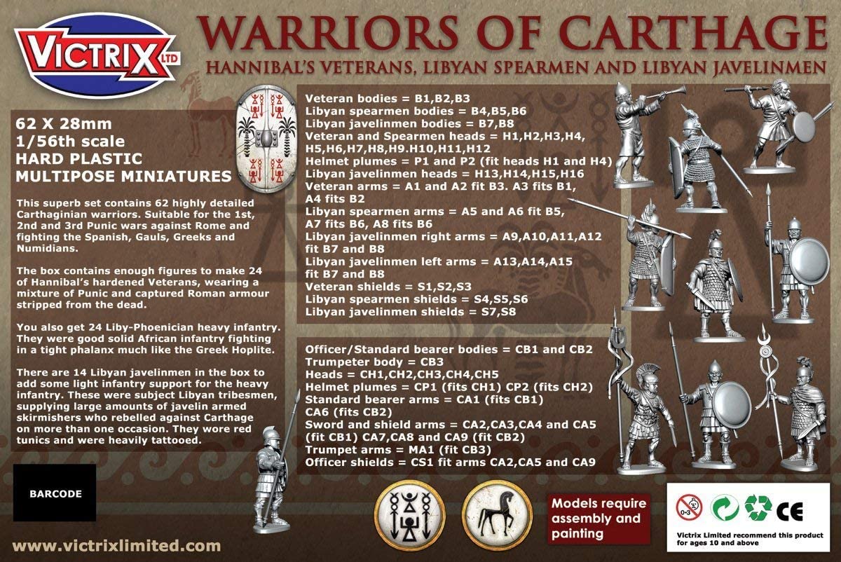 Victrix VXA010 – Warriors of Carthage – 62 Figure Box Set – 28mm ...