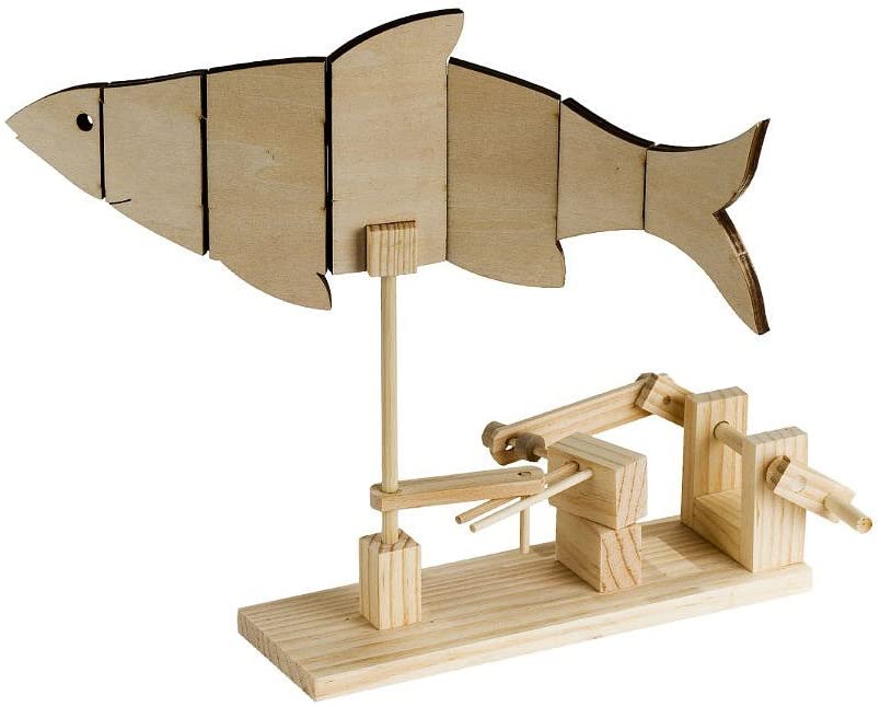 TIMBERKITS Swimming Fish Automata Mechanical Wooden Puzzle-Model ...