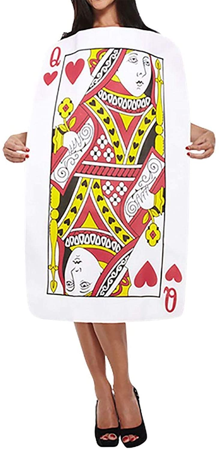 Henbrandt Adult Playing Card Queen Of Hearts Costume, multi-colored ...