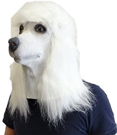 Rubber Johnnies TM Pink White and Black Poodle Masks Latex Dog fancy ...