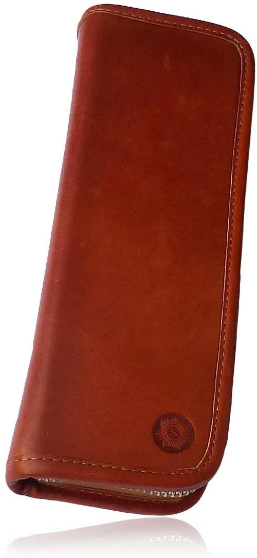 Sonnenleder “Lenz” High Quality Leather Pencil Case, Color: Nature ...