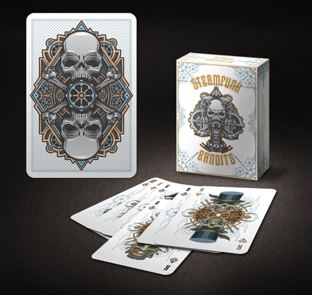 Steampunk Bandits Playing Cards White Edition Bicycle Branded Limited ...