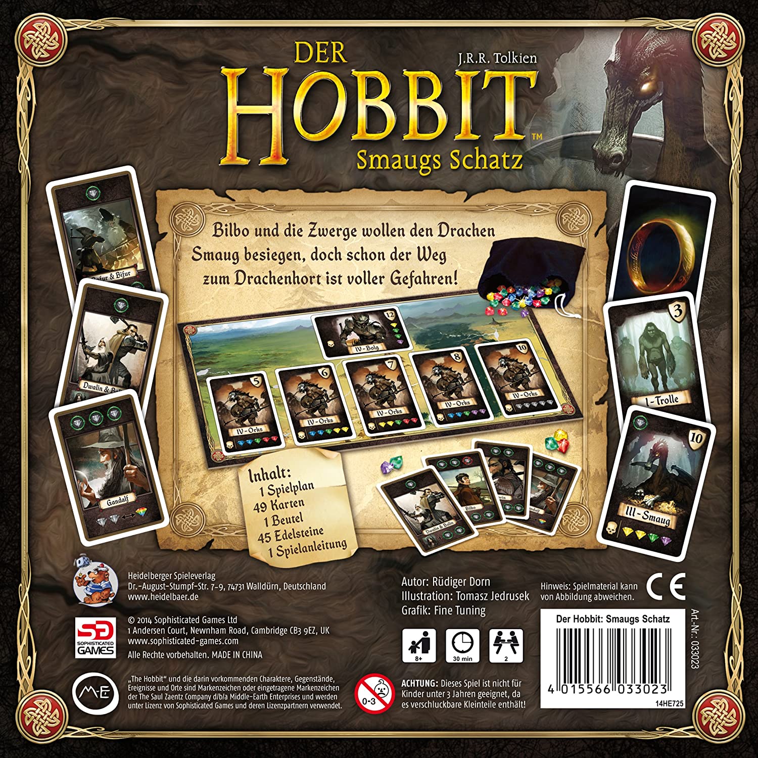 Heidelberger HE725 Hobbit: The Desolation of Treasures, Card Game – TopToy