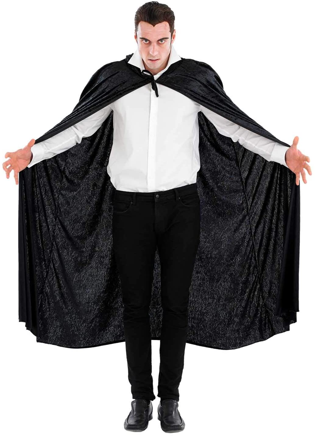Fun Shack Adult Vampire Cape Black Full Length Unisex Halloween Dracula ...