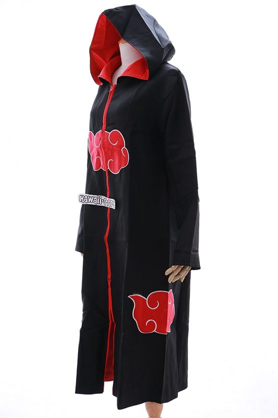 N-02 Akatsuki Naruto Sasuke Team Taka Cloak Cape Hooded Coat Cosplay ...