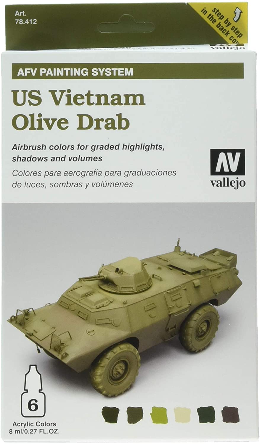 Vallejo Model Color Armour Colour Set – US Vietnam Olive Drab – TopToy