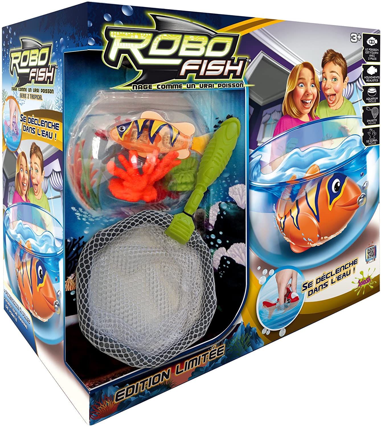 Splash Toys – Aquarium robo fish tropical + kit deco ( corail x 2 + net ...