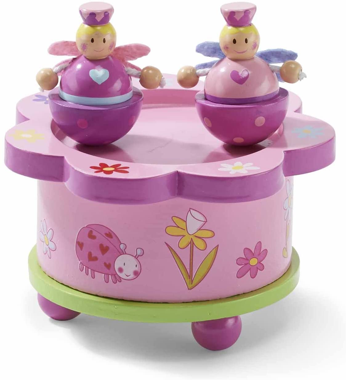Lucy Locket Fairy Tale Dancing Music Box – Pink Wooden Musical Box with ...