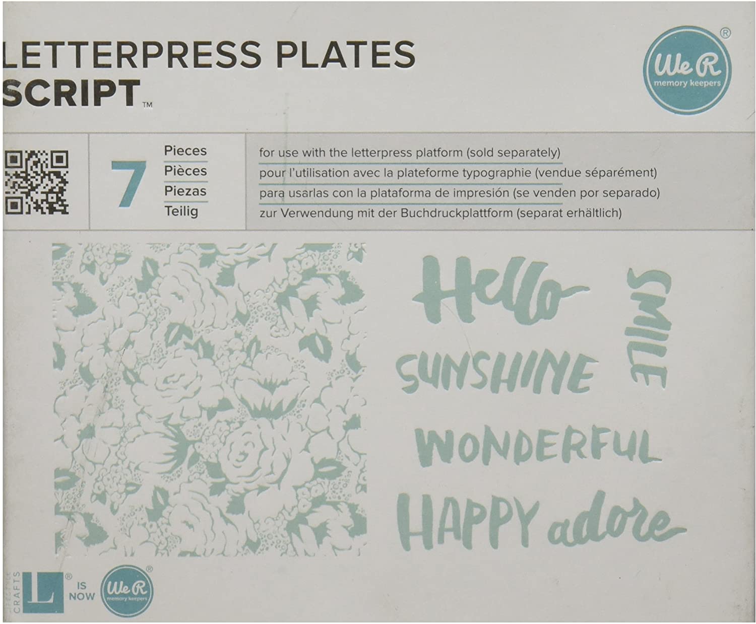 We R Memory Keepers Lifestyle Letterpress Plates-Script – TopToy