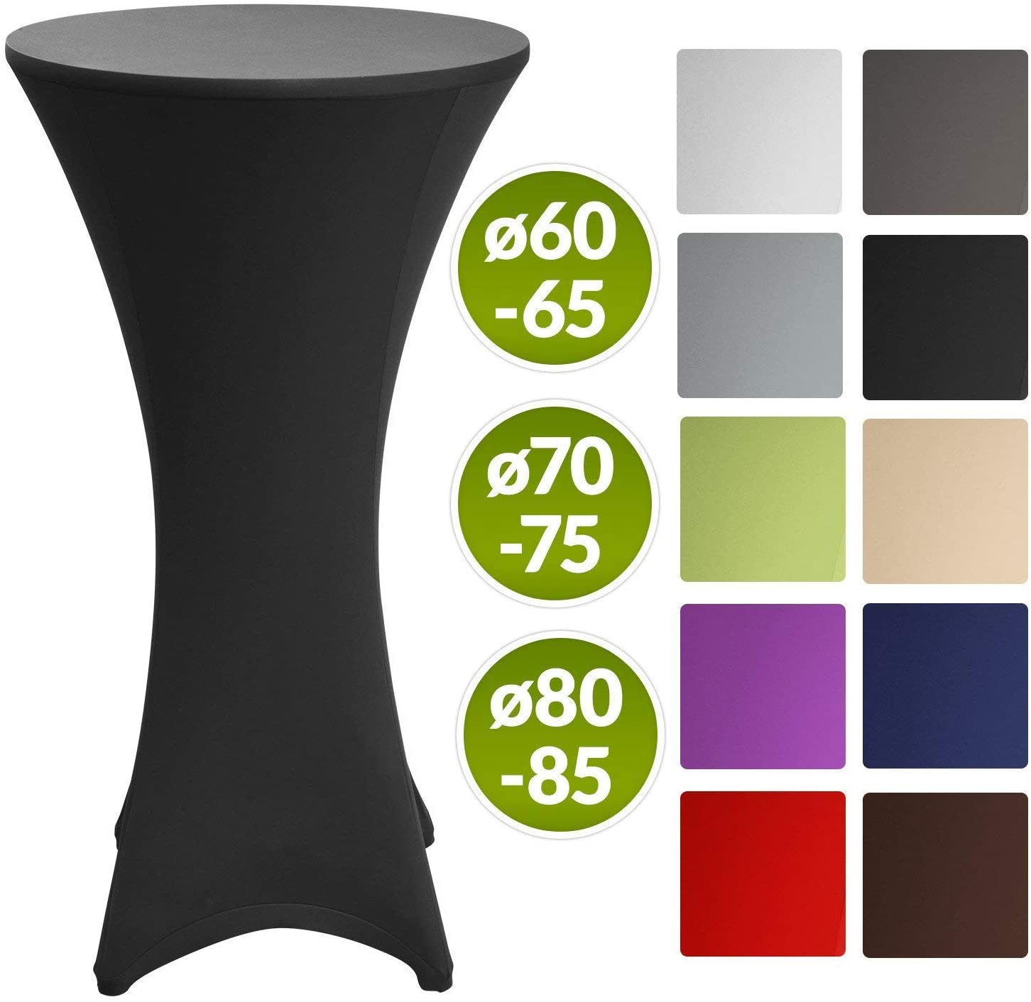 Beautissu Stretch Cover Stella Spandex Poseur Table Cocktail Tablecloth ...