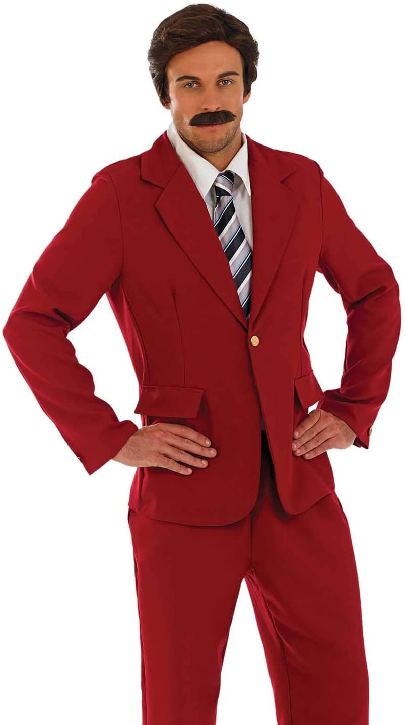 Fun Shack Mens 70s Newsreader Movie Costume Comedy Film Suit Outfit ...