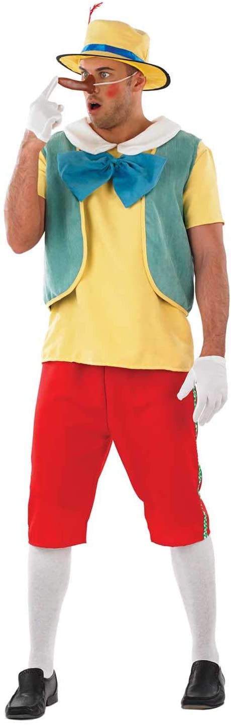 Fun Shack Mens Wooden Puppet Costume Adults Real Boy Movie Character ...