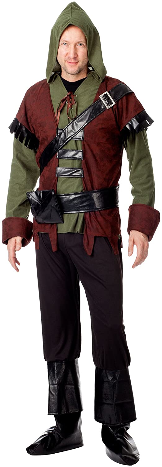 r-dessous Robin Hood Men’s Medieval Robe, Adult Costume, Robber, Fancy ...
