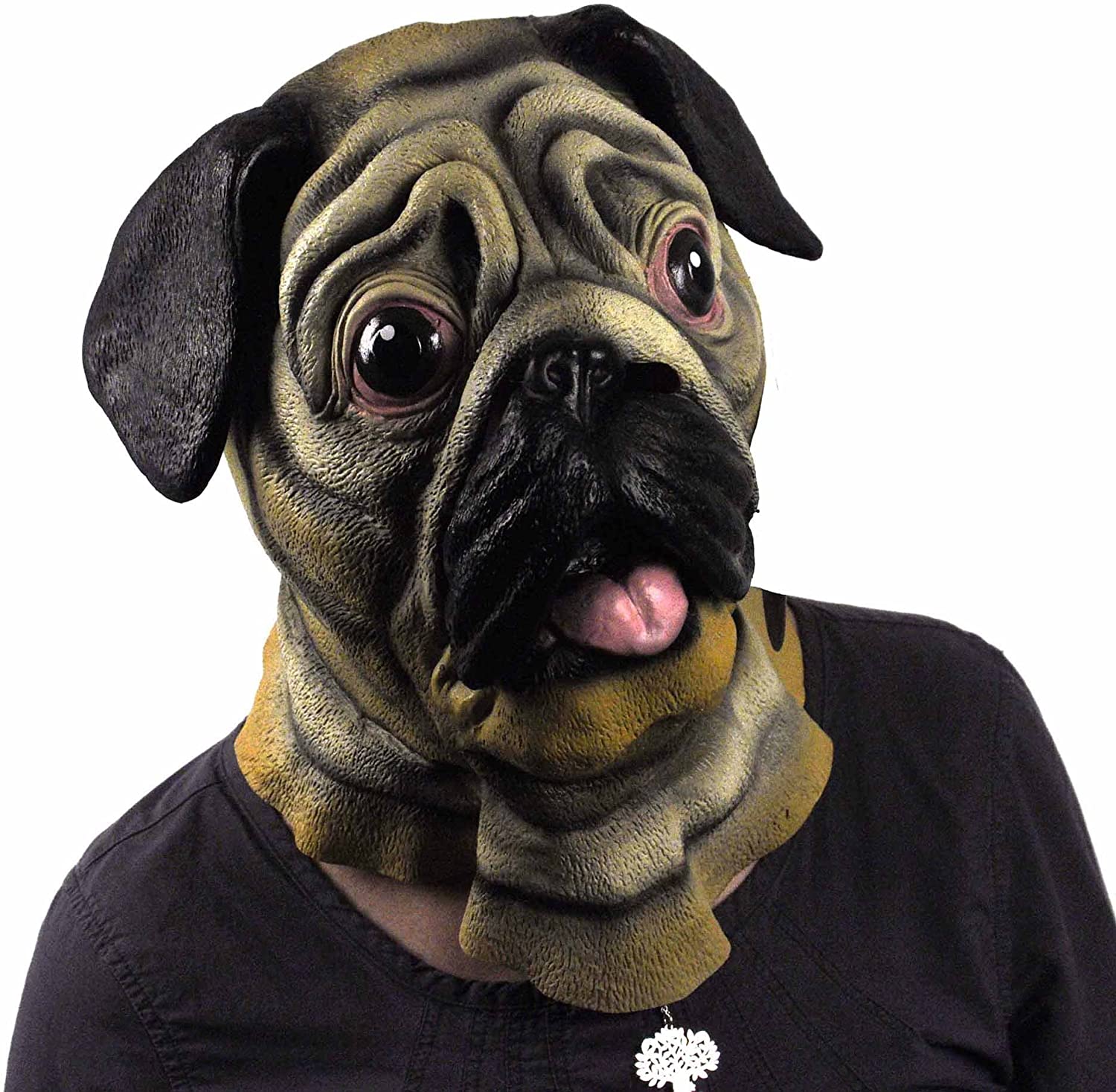 Pug Dog Head Costume Latex Mask Adult – TopToy