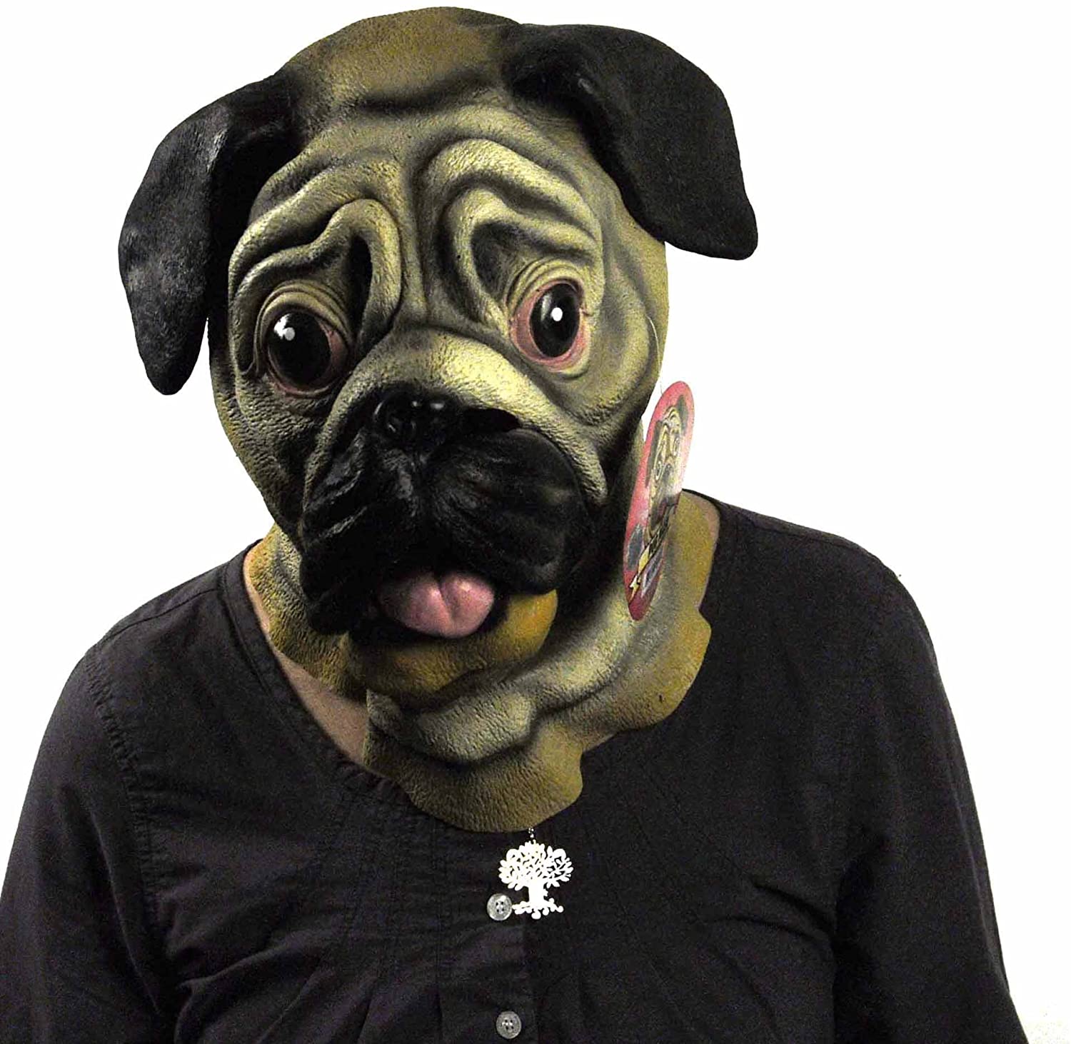 Pug Dog Head Costume Latex Mask Adult – TopToy