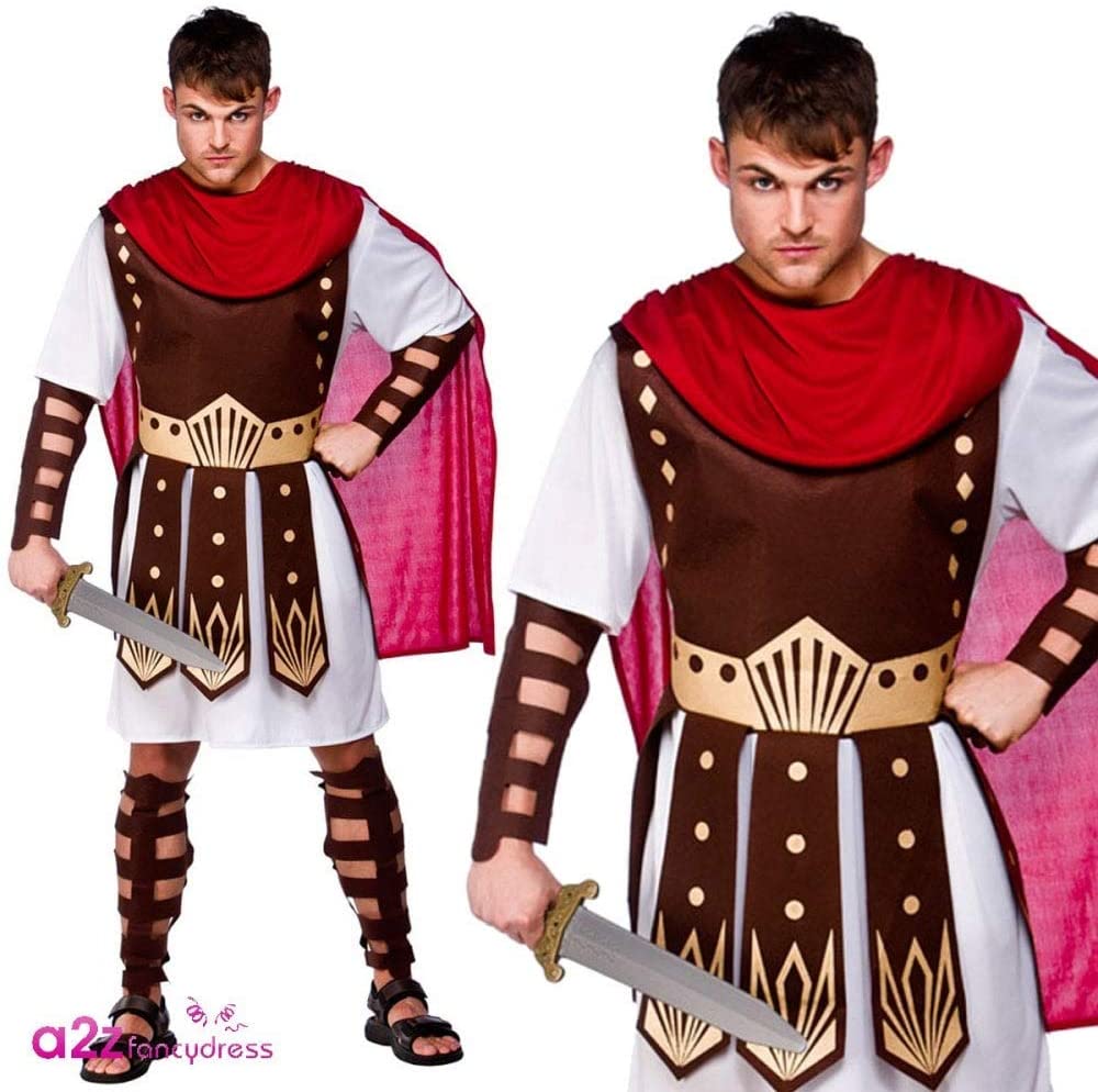 (M) Mens Roman Centurion Costume for Ancient Historic Fancy Dress Mans ...