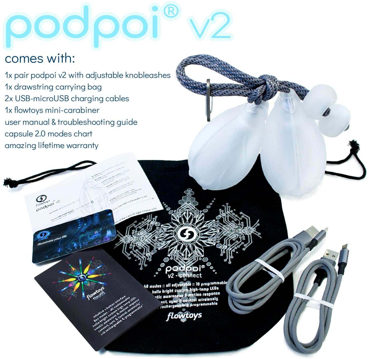 Podpoi v2 LED Poi – the World’s Favorite Glowpoi – TopToy